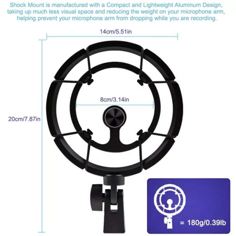 Promo SHOCK MOUNT METAL POP FILTER U NEW FOR BLUE YETI PRO USB BLUE ...