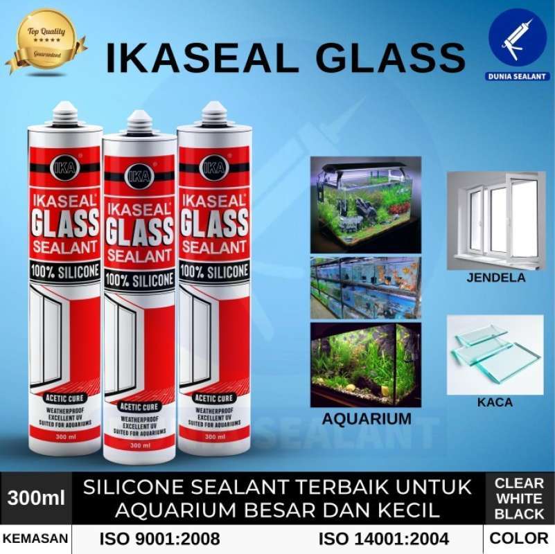 Jual Silicone Sealant Lem Kaca Aquarium IKASEAL Glass Sealent Asam ...