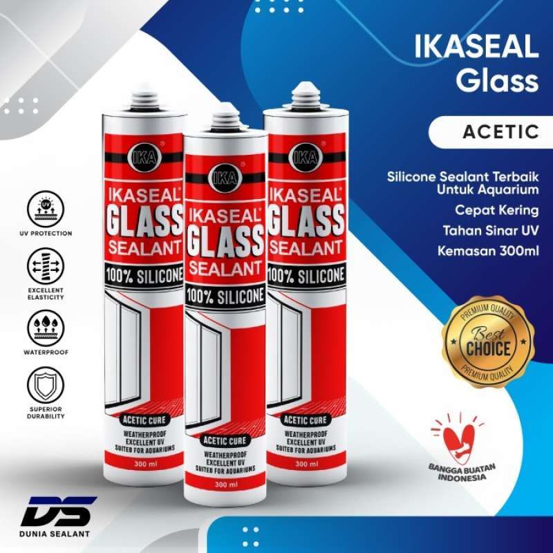 Jual Silicone Sealant Lem Kaca Aquarium IKASEAL Glass Sealent Asam ...