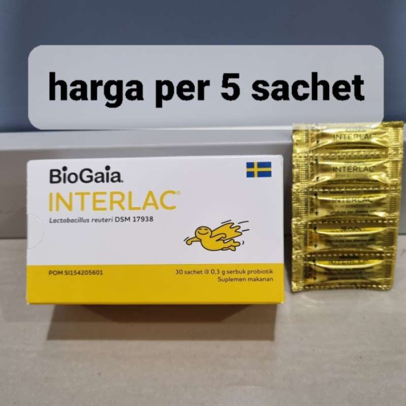 Promo BIOGAIA INTERLAC suplemen makanan probiotic Lactobacillus sachet ...