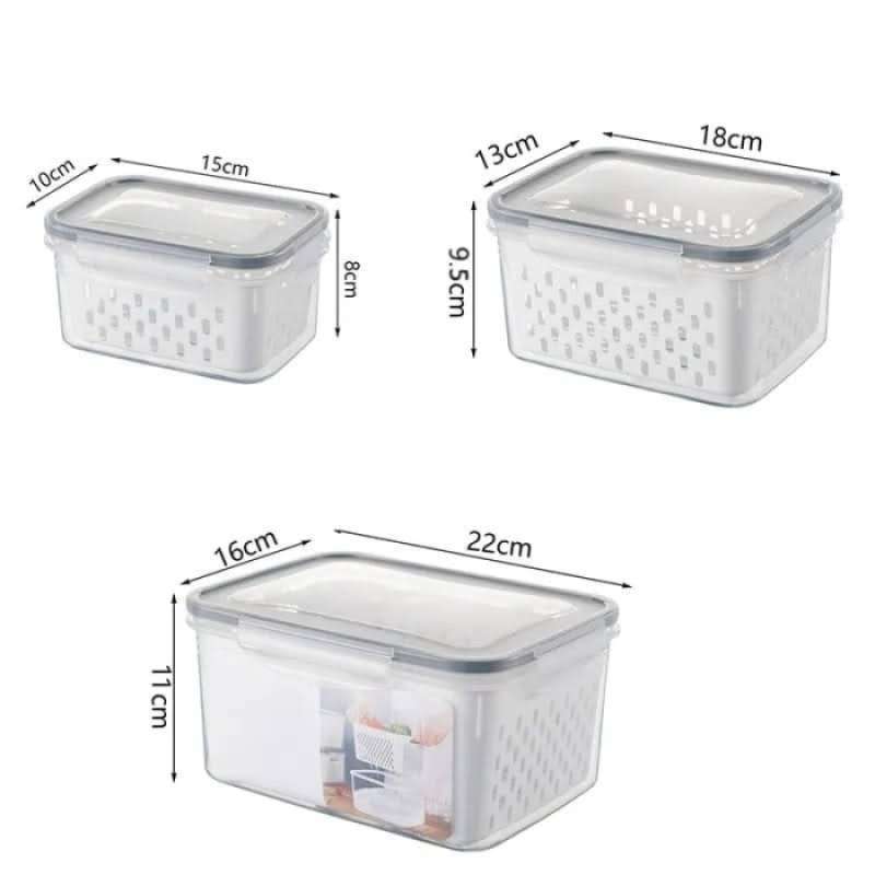 Promo Wadah Set 3In1 Kotak Tempat Penyimpanan Buah Dan Sayur Container ...