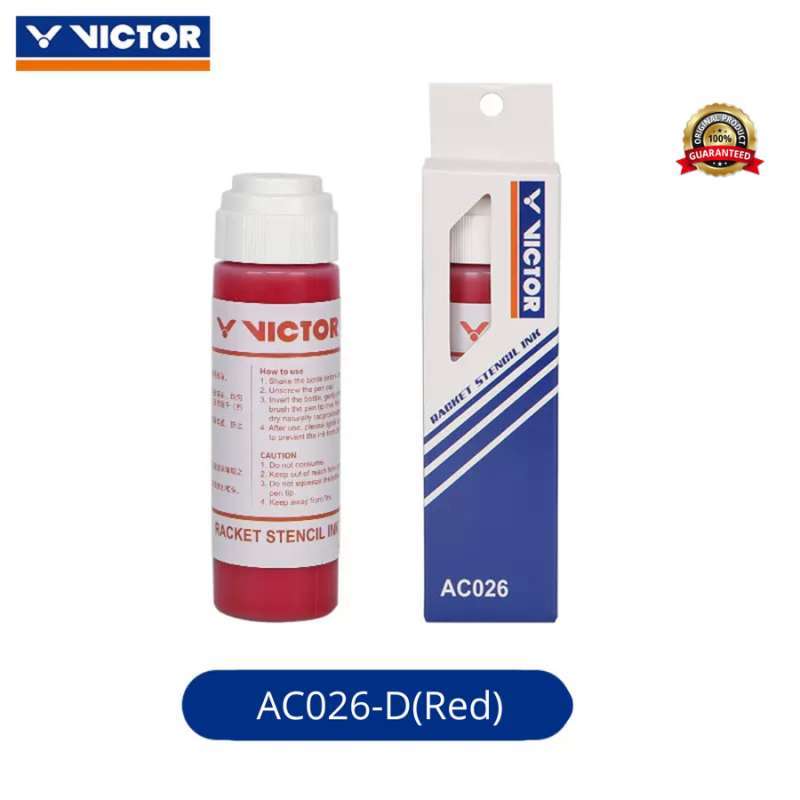 Promo Stencil Ink Logo Raket Victor AC 026 AC026 Tinta Senar Pen ...