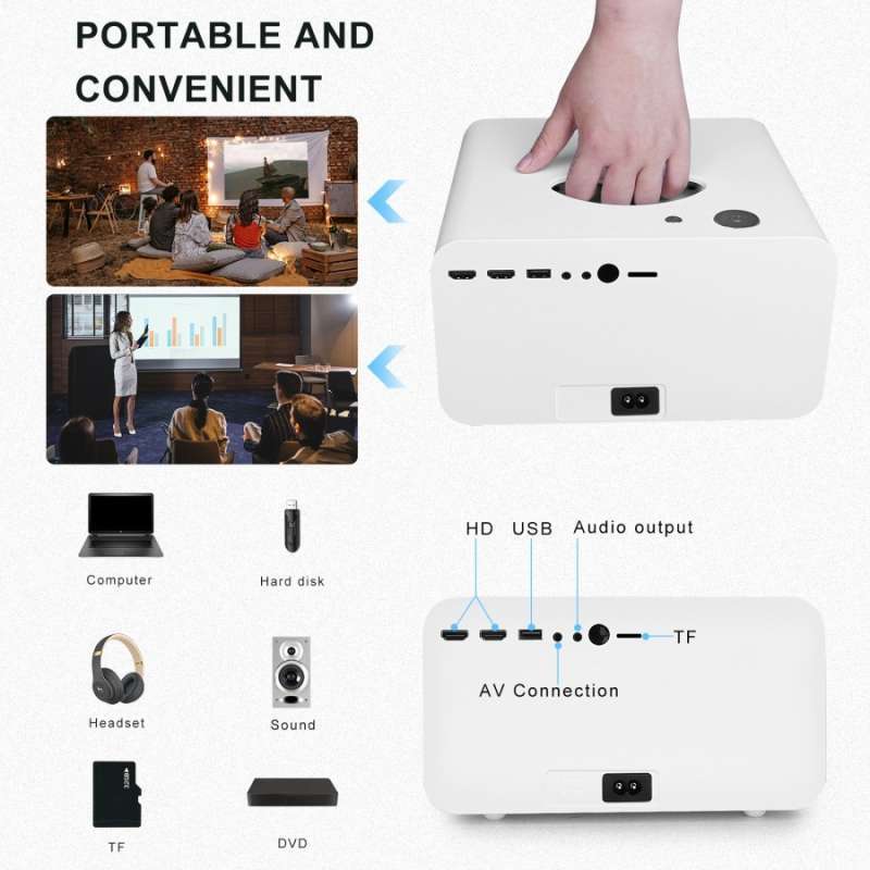 Jual AERA Projector Mini Led ER30A 5000 Lumens Full HD 4K 1080P ...