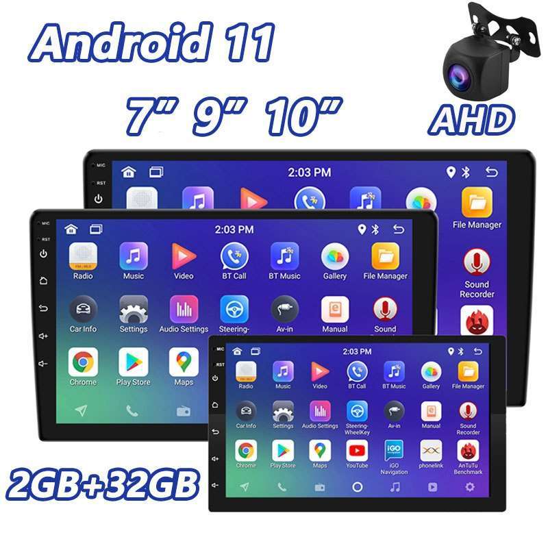 Promo 2 Din 2+32G Android 10 Mobil Radio Stereo Head Unit 7/9/10 in Diskon 29% di Seller Khalid ...