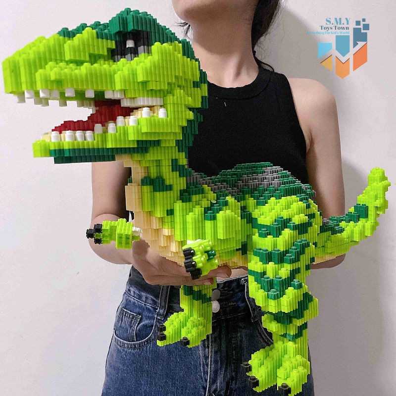 Promo SMY Nano Blocks Dinosaurus 3D Model, Mainan Blok Susun, Blok ...