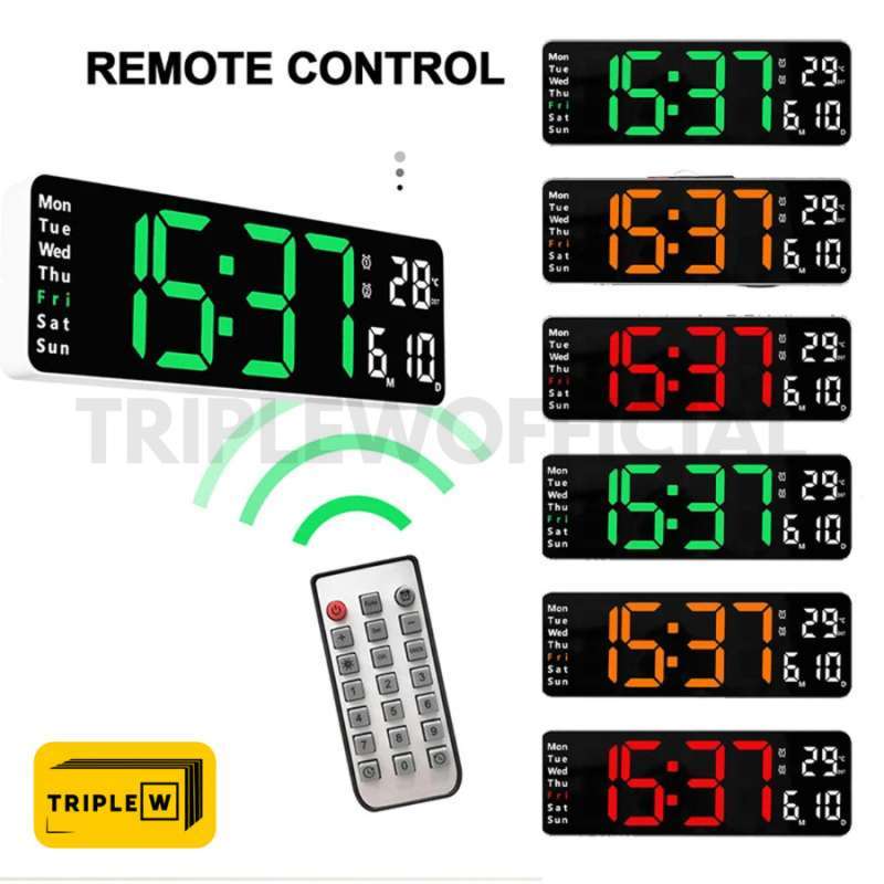Promo Triple W Jam Dinding Digital Smart Alarm LED Digital Clock ...