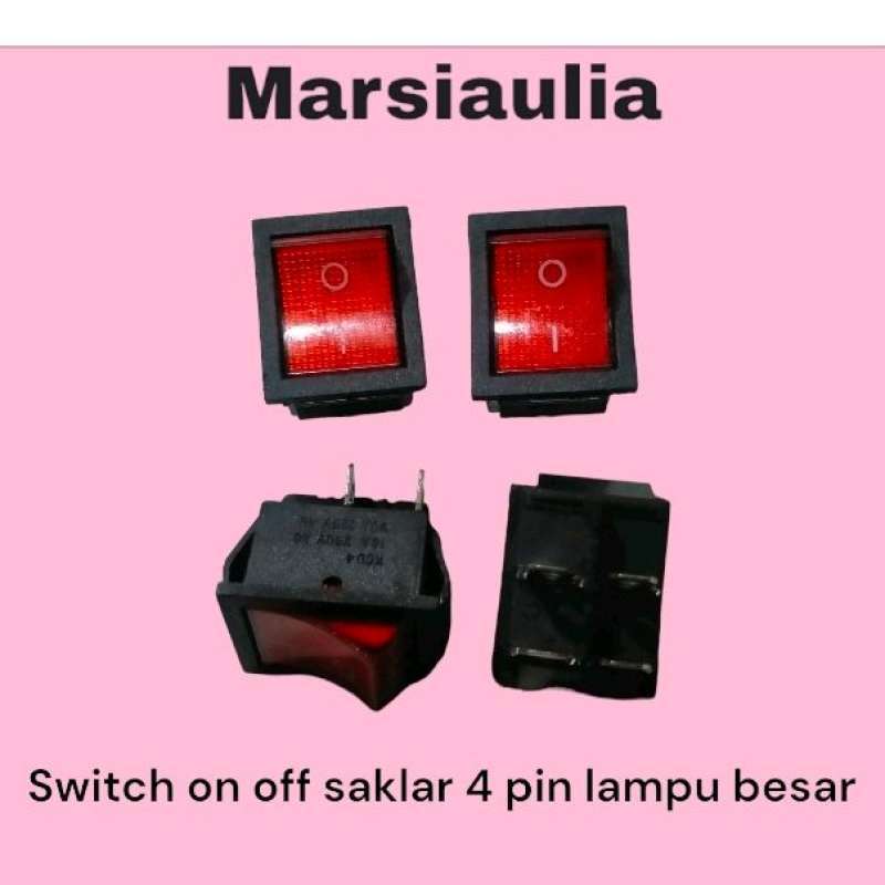Jual tombol Switch on off saklar 4 pin lampu besar di Seller marsiaulia ...