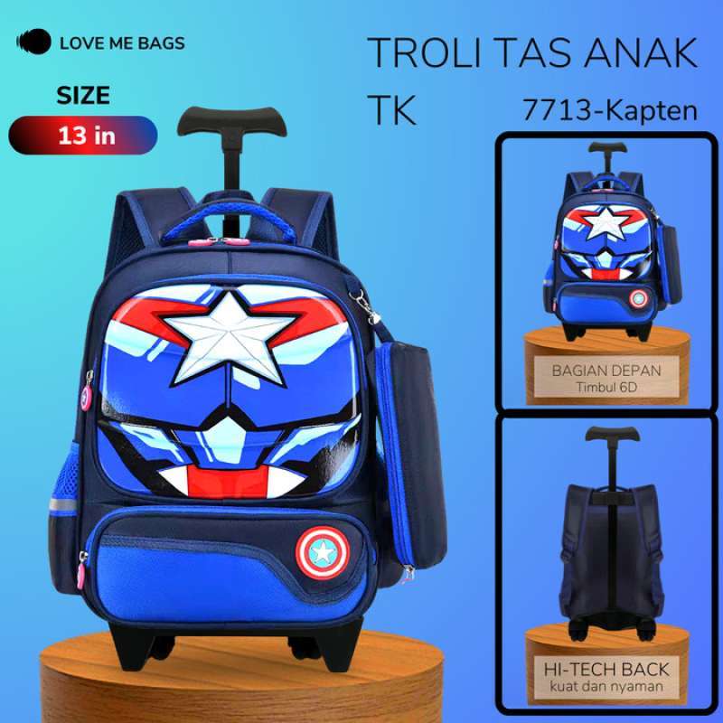 Jual Tas Troli Anak TK Paud Laki LMB Karakter Kartun Timbul 6D Bahan Nilon di Seller Retail Indo ...