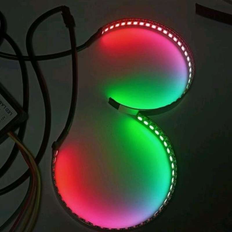 Promo Lampu LED Devil Eye Demon 360 WRGB APP Welcome RGB Matrix Mobil ...