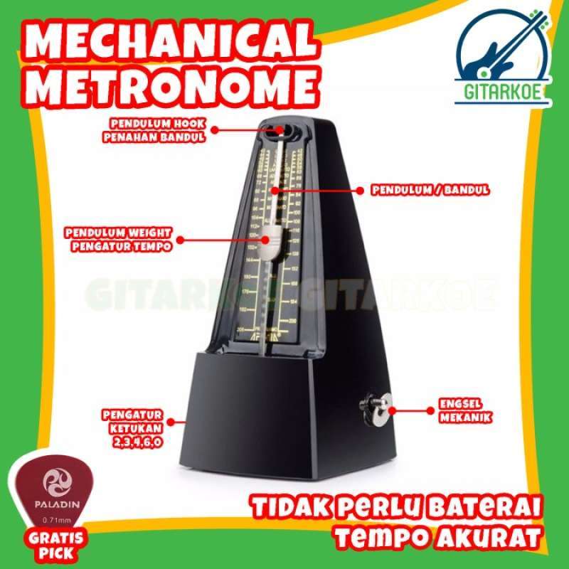Promo Metronome Mekanik / Mechanical Metronome Gitar Piano Tanpa ...