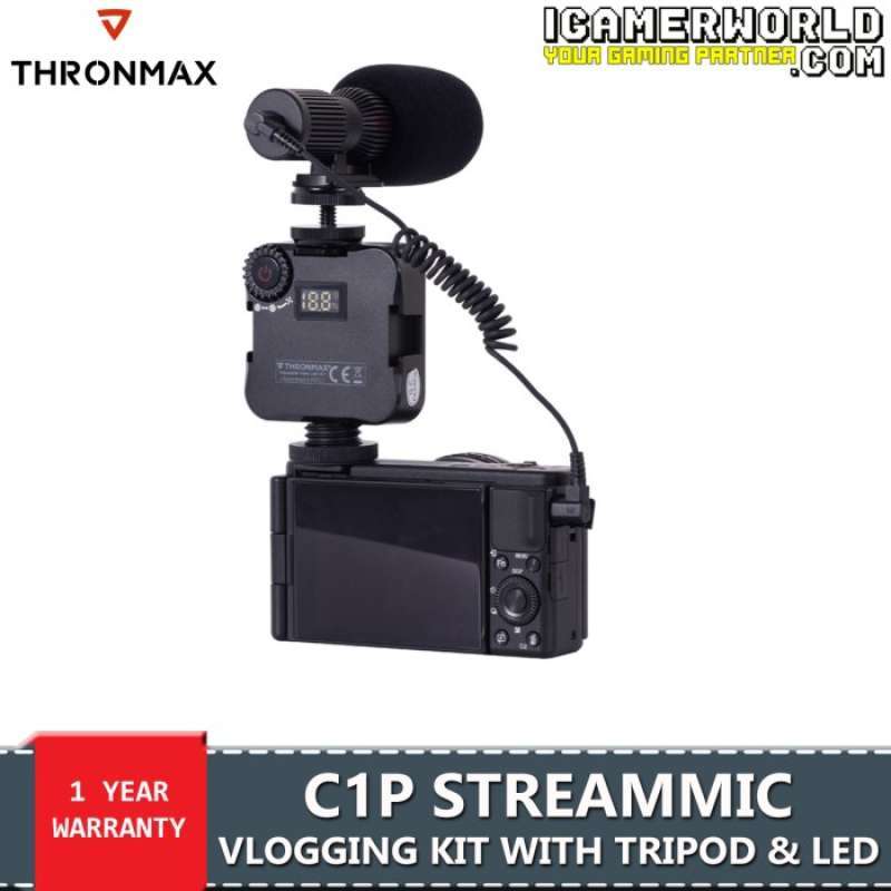 Promo THRONMAX C1P STREAMMIC VLOGGING KIT WITH TRIPOD&LED MOBILE MICROPHONE Diskon 50% di Seller ...