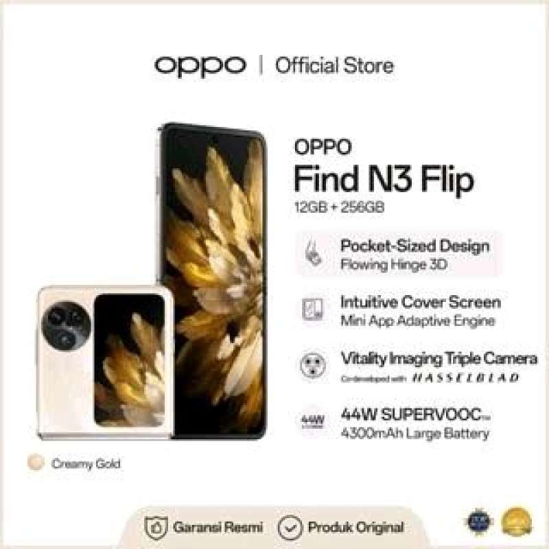Jual oppo find N3 Flip Ram 12gb 256gb garansi resmi - Gold di Seller ...