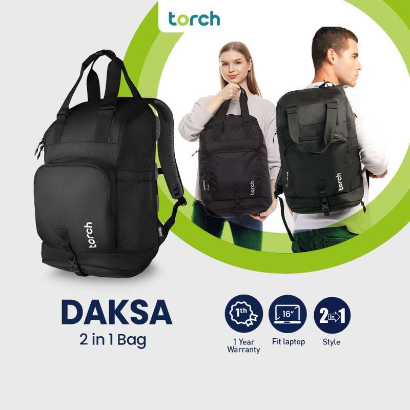 Promo Torch Daksa 2 In 1 Tote Bag Backpack Tas Ransel Laptop Up To 16 ...