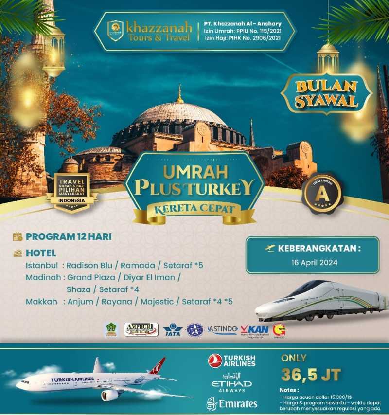 Jual Umrah Plus Turkey Di Seller Khazzanah Tours & Travel - Bidaracina ...