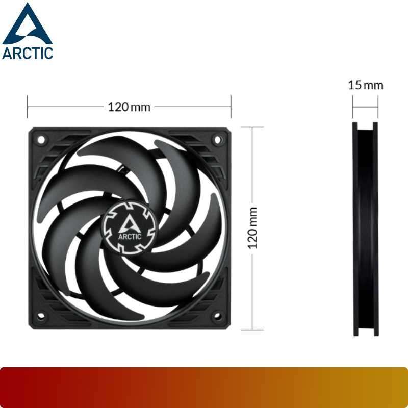 Jual ARCTIC P12 Slim PWM PST | Pressure-optimised 120 mm PWM Fan ...