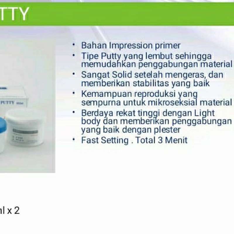Promo Bahan Cetak Putty Perfect Dental Double impression Made in Korea ...
