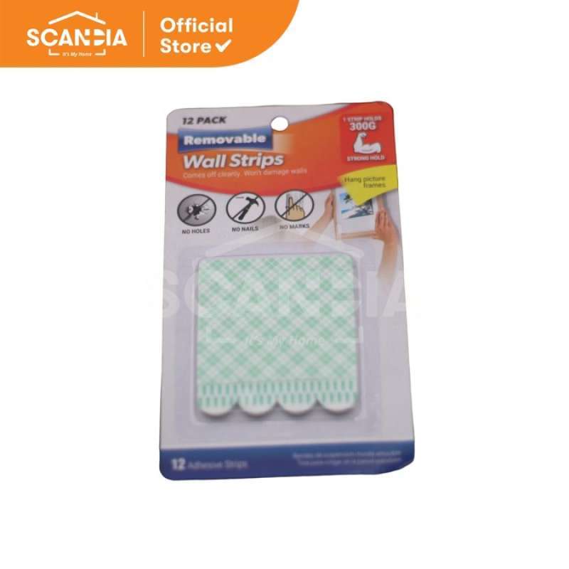 Jual SCANDIA Double Tip Foam Wall Hang Strips Removable 8pk (HY0344) di ...
