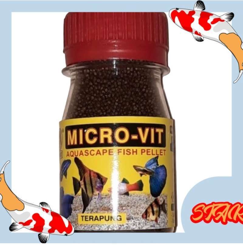 Jual Pelet Ikan Akari Micro Vit 20 Gr Floating Guppy Cupang Neon Micro ...