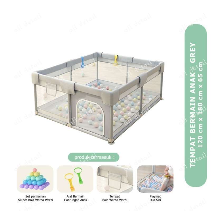 Promo Playpen Set / Pagar Bermain Anak / Pagar Playpen Set - Multicolor ...