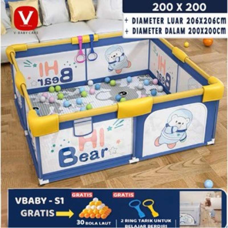 Promo V-BABY CARE Bedrail Pagar Pengaman kasur tempat tidur bayi VBABY ...