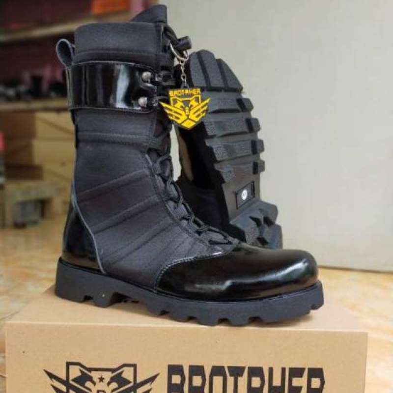 Promo CRG SEPATU PDL NINJA TITAN KULIT KILAP TAPAK RADIAL - Hitam 41 ...
