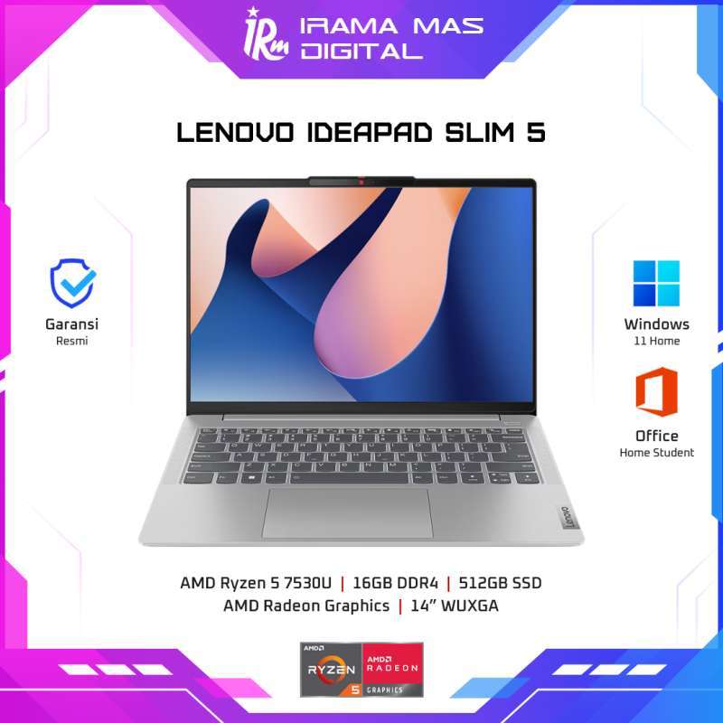 Jual Lenovo Ideapad Slim 5 - Amd Ryzen 5 7530u 16gb 512gb Ssd 14 Wuxga W11 - Blue(ip5-60id) Di ...