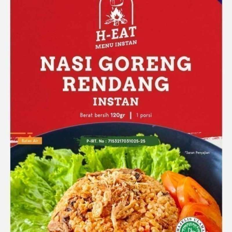 Jual Menu Nasi Goreng Rendang Instan Makanan Hiking H-Eat 120 gr | 1 ...