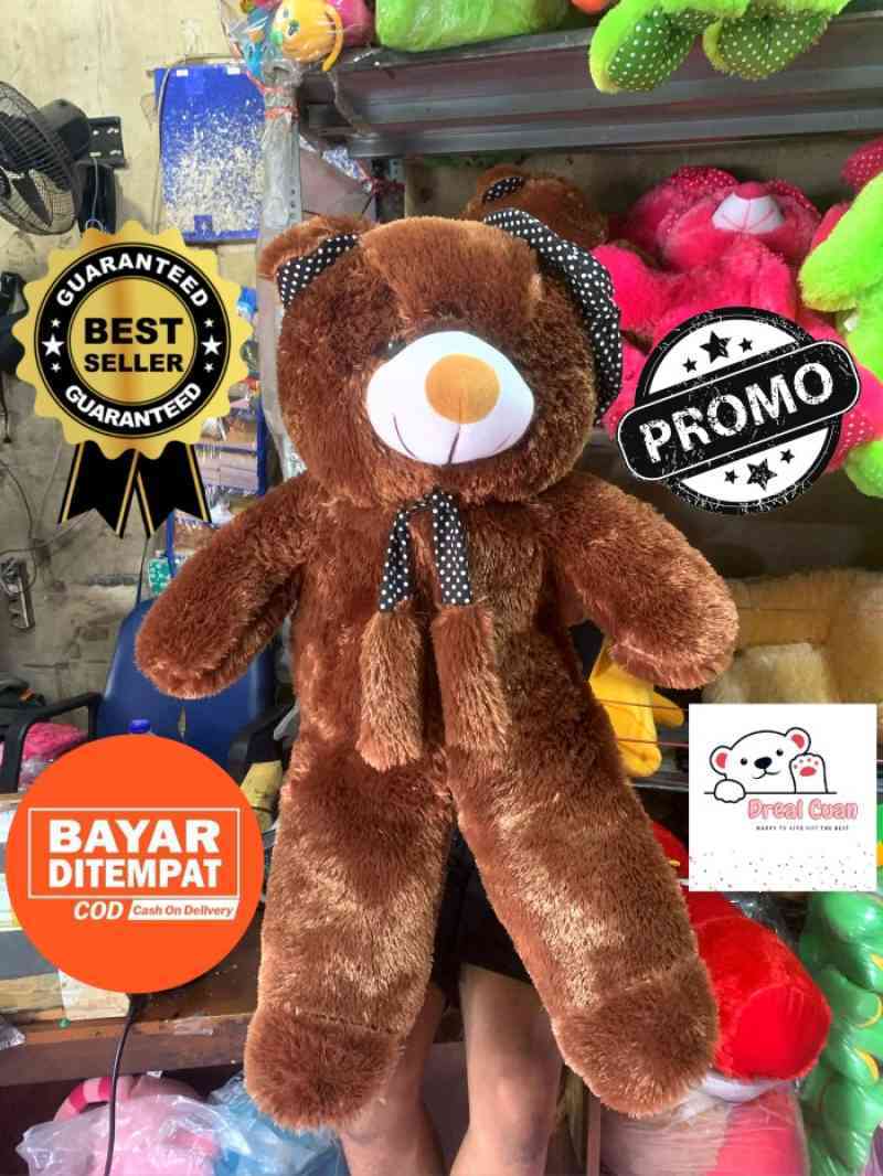 Promo Boneka teddy bear beruang topi syal jumbo besar murah 1meter ...
