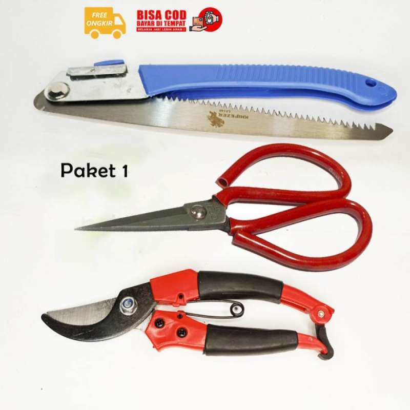 Promo Paket Alat Bonsai Gergaji Gunting catok/catut bonsai lengkap 3 in ...