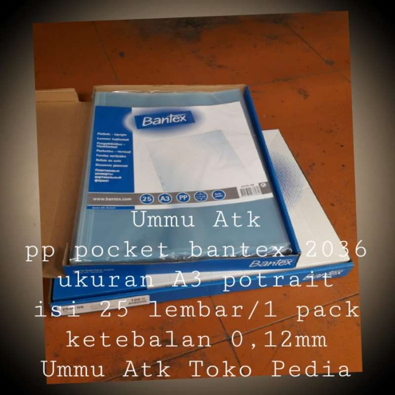 Jual PP Pocket Bantex Vertical Size A3. Isi 25 Lembar. di Seller ...