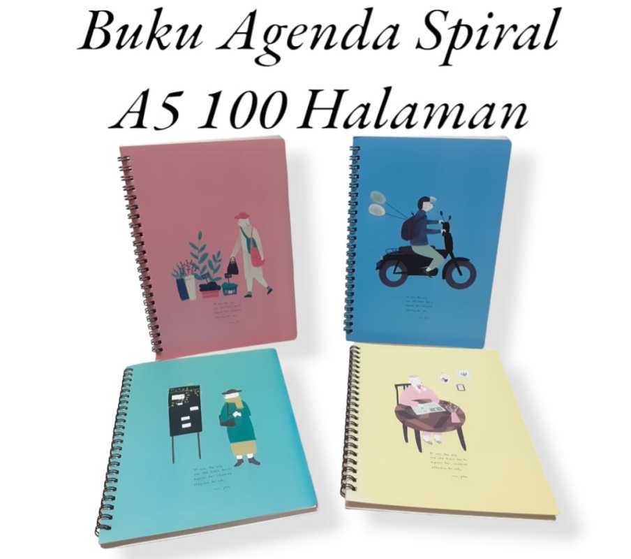 Jual BUKU DIARY / AGENDA SPIRAL HARD COVER UKURAN A5 KARAKTER PUPPY ISI ...