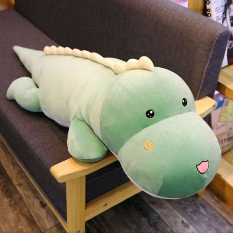 Promo Boneka Guling Dinosaurus Ukuran 60cm dan 80cm Bahan Plush Berlabel SNI - Hijau, 60cm ...