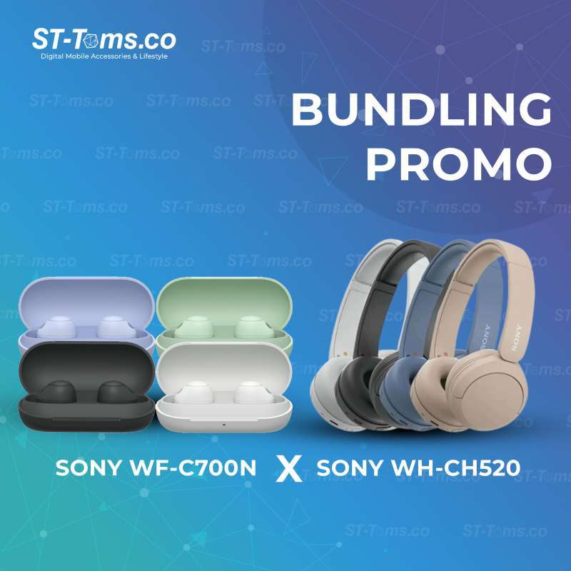 Jual Sony Bundling Wf-c700n & Wh-ch520 Tws Anc Headphone Bluetooth - Wh ...