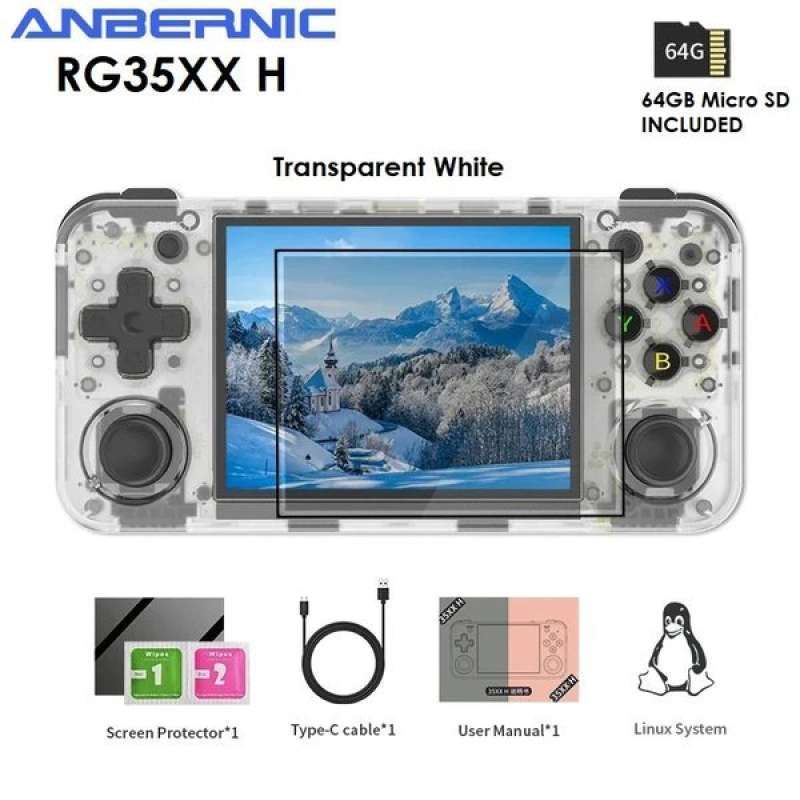 Jual Anbernic Rg35xx H 64gb - Emulator Retro Game Handheld Console - Putih Di Seller Tokuniku ...