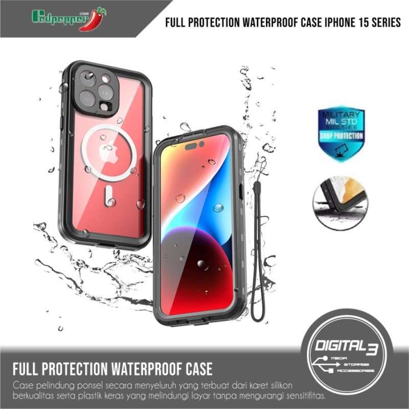 Jual Redpepper Case Waterproof Magnetic Iphone 15 Max Plus Pro Casing ...
