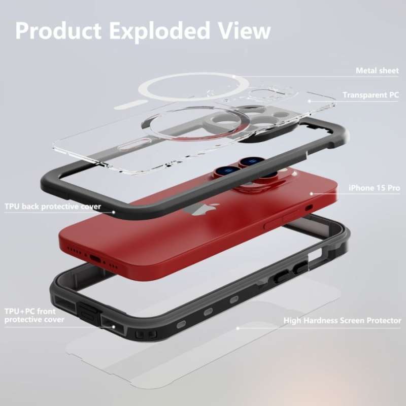 Jual Redpepper Case Waterproof Magnetic Iphone 15 Max Plus Pro Casing ...