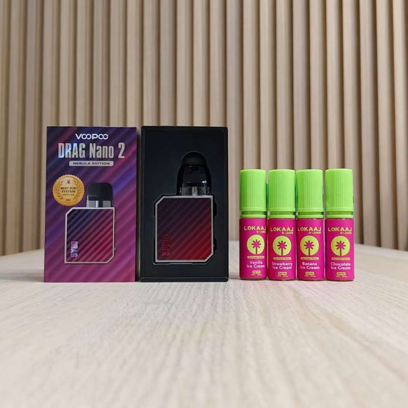 Promo Drag Nano 2 Nebula Edition + Lokaal 15ml Ice Cream Fruity ...