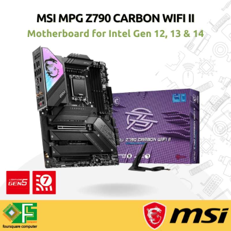 Jual Motherboard MSI MPG Z790 CARBON WIFI II Mobo Intel LGA 1700 Resmi ...