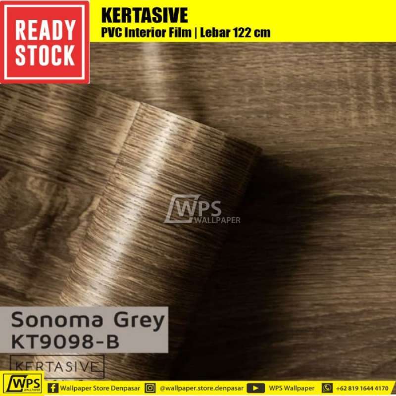 Promo KERTASIVE PVC INTERIOR FILM - SONOMA GREY 122CM Diskon 33% di ...