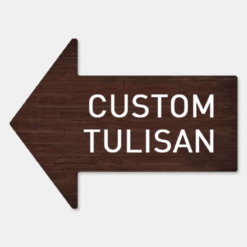 Promo CUSTOM TULISAN PANAH KAYU ACRYLIC SIGNAGE UV PRINT PENUNJUK ARAH ...