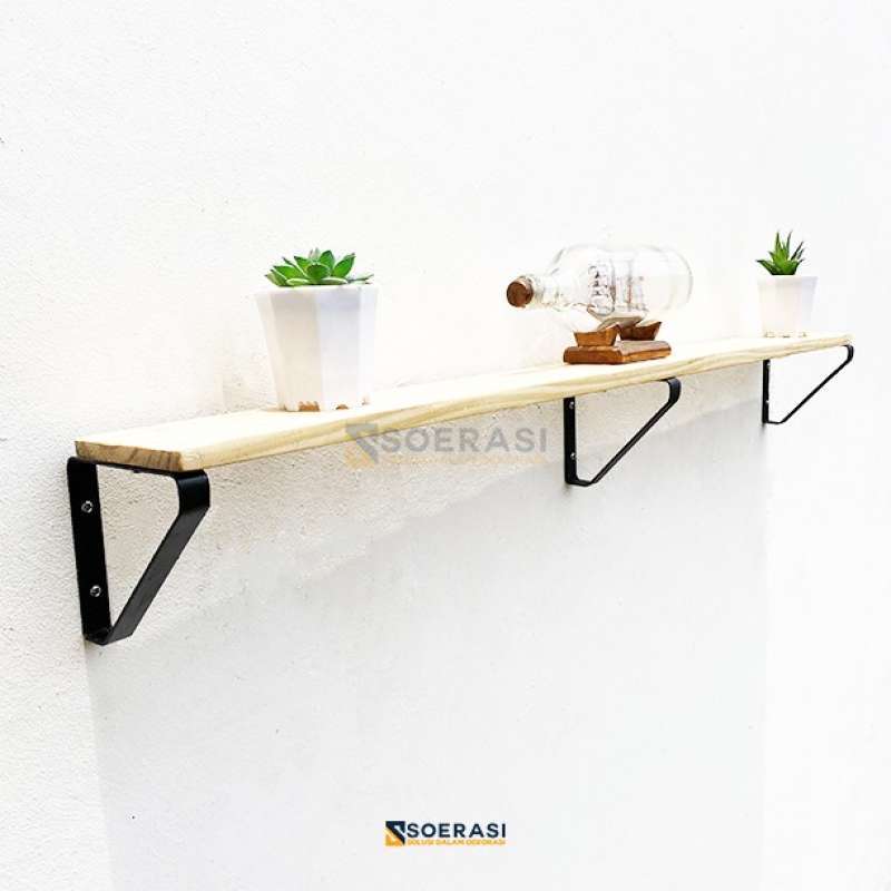 Promo RAK DINDING 1M BUKU GANTUNG HIASAN TANAMAN SIMPLE MINIMALIS ...