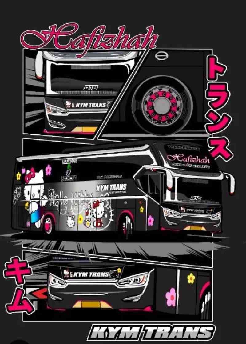 Promo Stiker Bus Mania Bus Artis Basuri KYM Trans Laser Sticker Diskon ...