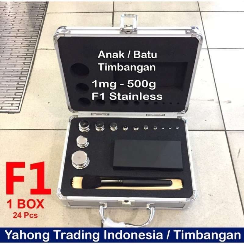 Promo Anak Timbangan Batu Timbangan F1 Class 1mg sampai 500g 24 Pcs 1 Box Diskon 23% di Seller ...