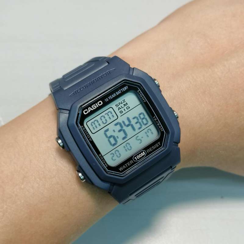 Promo CASIO W-800H-2AVDF Jam Tangan Pria Digital Karet W800H W-800H-2A Diskon 35% di Seller Tri ...
