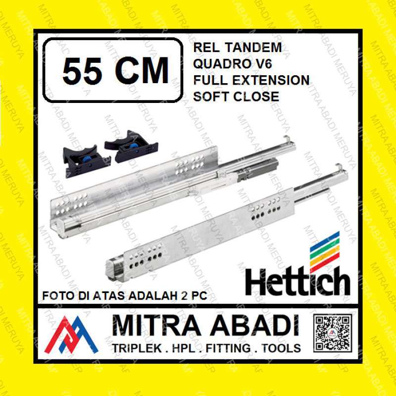 Promo Rel Laci Tandem Hettich Quadro V6 55 Cm Full Extension Slowmotion ...