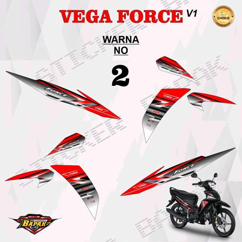 Jual Sticker Striping Decal Motor Vega Force V1 Variasi Race - No.2 ...