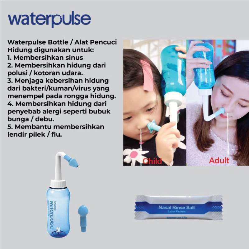 Promo Waterpulse Alat Botol Cuci Hidung Nasal FREE 10 Sachet garam ...