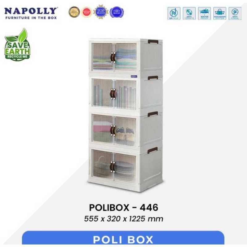 Jual CONTAINER BOX LIPAT LEMARI SUSUN PLASTIK SERBAGUNA POLIBOX NAPOLLY ...