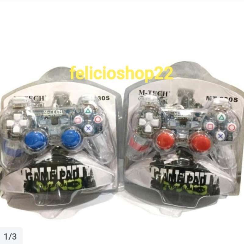 Promo Gamepad Joystick Usb Single Transparan Stick Ps Pc Mtech / M Tech ...