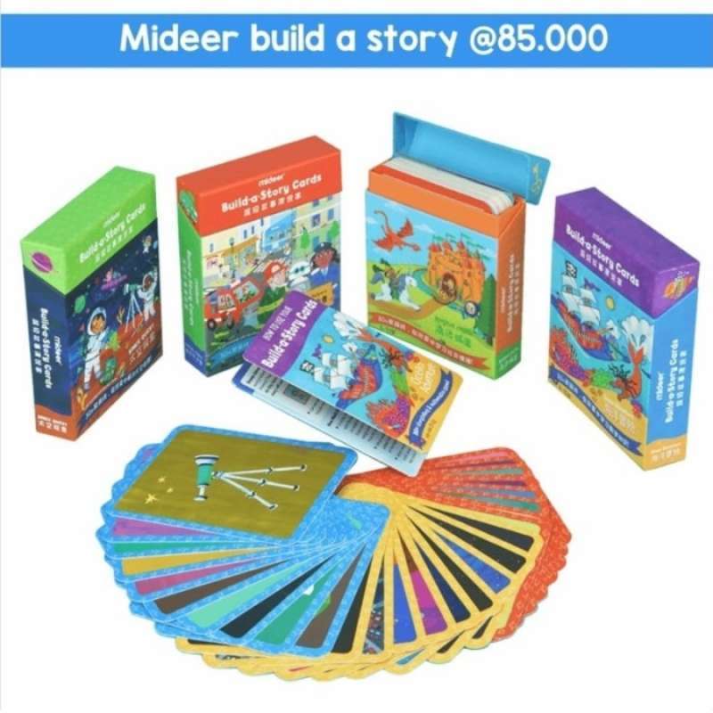 Promo Mideer Build A Story Belajar Story Telling Flash Card - Castle ...